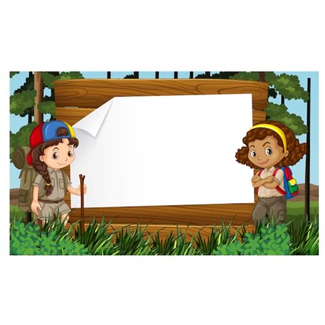 Free Vector Girl Scouts Frame Design