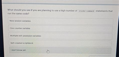 What Should You Use If You Are Planning To Use A High Number Of Invoke Command Statements That