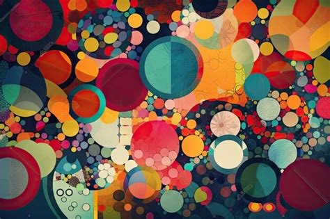 Premium Ai Image Abstract Arrangement Of Circles And Triangles In