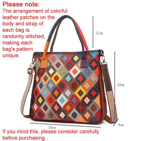 Leather Patchwork Handbag Nz Genuine Leather Bag For Women
