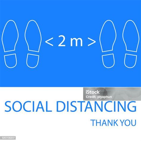 서있는 위치를 표시 하는 발 기호 사람들이 서 6 피트 떨어져 서 에 대 한 마커로 바닥 사회적 불변을 적용 하기 위해 장소에