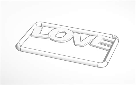 3d Design 52 Love Name Empty Tinkercad
