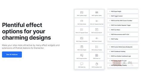 Piotnet Addons For Elementor Pro汉化中文版elementor功能扩展插件介绍 搬主题