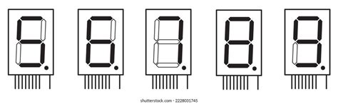 Vector Image Singledigit Sevensegment Liquid Crystal Stock Vector Royalty Free