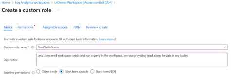 Manage Table Level Access Log Analytics Workspaces Azure Docs