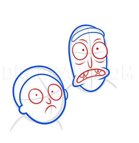 How To Draw Rick And Morty Step By Step Drawing Guide By Dawn