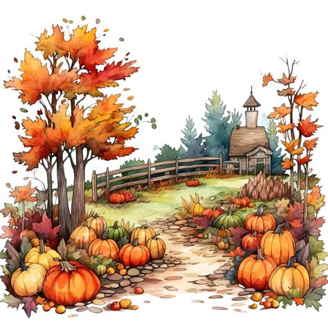 행복한 추수 감사절 가을 정원 그림 만화 Png 일러스트 및 이미지 에 대한 무료 다운로드 Pngtree