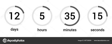 day hour minute second clock loading vector display design stock vector