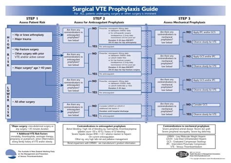 Surgical Vte Prophylaxis Guide Step 2 Step 1 Step 3 Pdf Medical Specialties Health Sciences