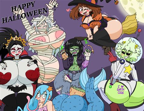 Rule 34 5 Fingers 6 Girls Alien Astronauts Black Hair Blue Eyes Blue Hair Blue Lipstick Blush