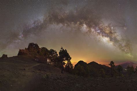 Milky Way Pano At Refugio Punta De Los Roques La Palma 6840 Ft