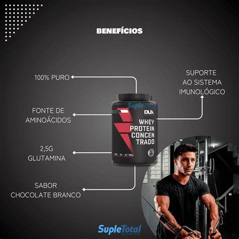 Whey Protein Concentrado Dux Nutrition Bcaas Todos Sabores 900g Supletotal As Melhores