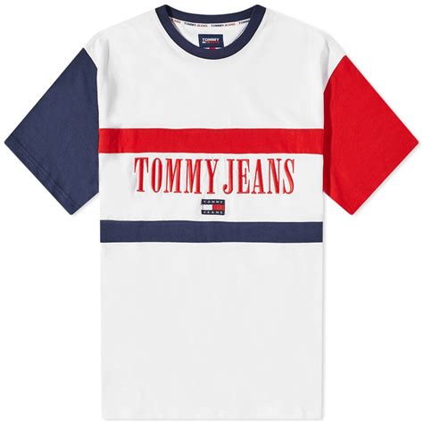 Tommy Jeans Skater Archive Block T Shirt White End Gb