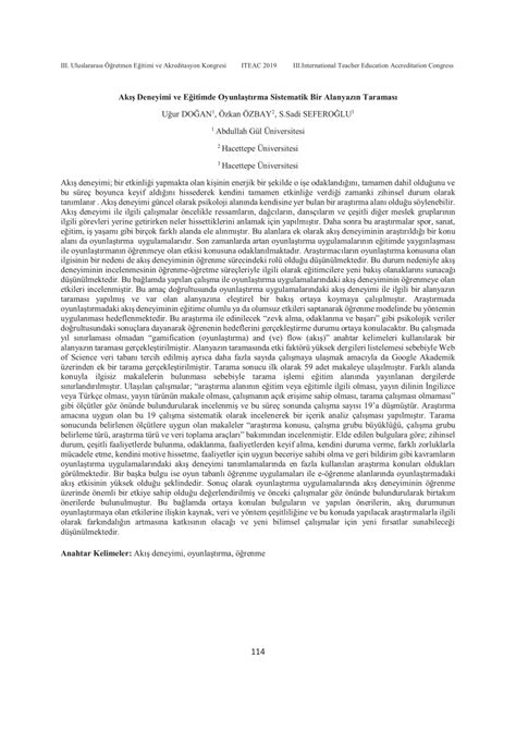 Pdf Akış Deneyimi Ve Eğitimde Oyunlaştırma Sistematik Bir Alanyazın Taraması