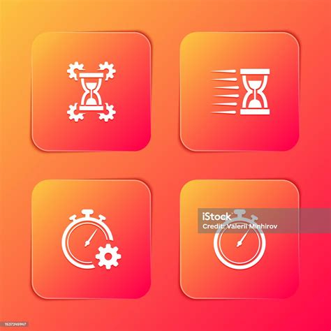 모래시계 설정 모래가 있는 오래된 모래시계 시간 관리 및 스톱워치 아이콘을 설정합니다 벡터 2 위 상 종류에 대한 스톡 벡터 아트 및 기타 이미지 Istock