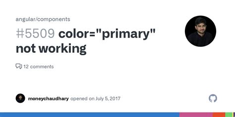 Colorprimary Not Working · Issue 5509 · Angularcomponents · Github