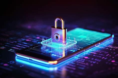 Premium Ai Image Cyber Security And Data Protection Padlock In Front