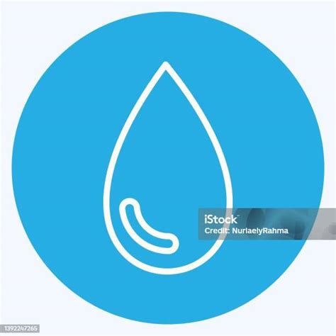 아이콘 드롭 스파 기호에 적합합니다 파란 눈 스타일 편집 가능한 간단한 디자인 디자인 템플릿 벡터 간단한 기호 그림 광물질에