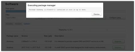 Cannot Update Dnsmasq Package Installing And Using Openwrt Openwrt