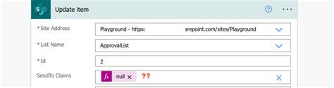 how to clear sharepoint people picker column in power automate