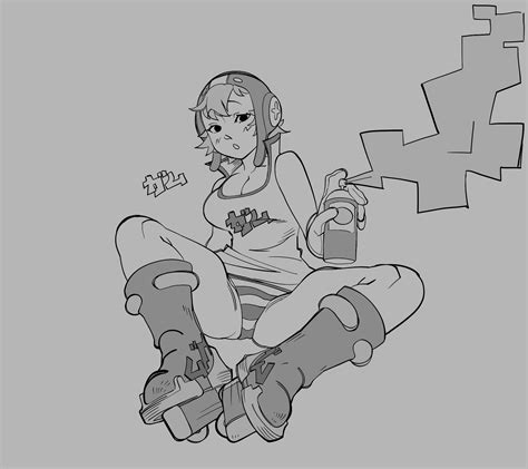 Rule 34 1girls Cleavage Gum Jsr Jet Set Radio Monochrome Panties Wizbird 8391853