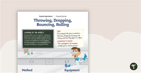 Throwing Dropping Bouncing Rolling Science Experiment Teach Starter