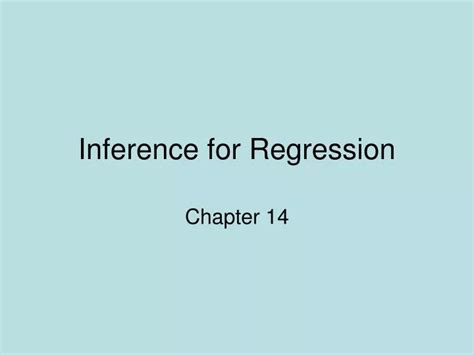 Ppt Inference For Regression Powerpoint Presentation Free Download