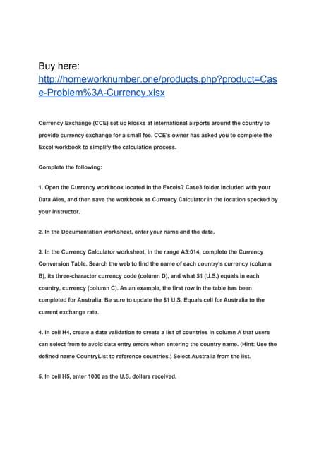 Case Problem Currencyxlsx Stocks And Bonds Personal Investing