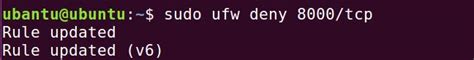 Sudo Ufw Deny 8000 All About Testing