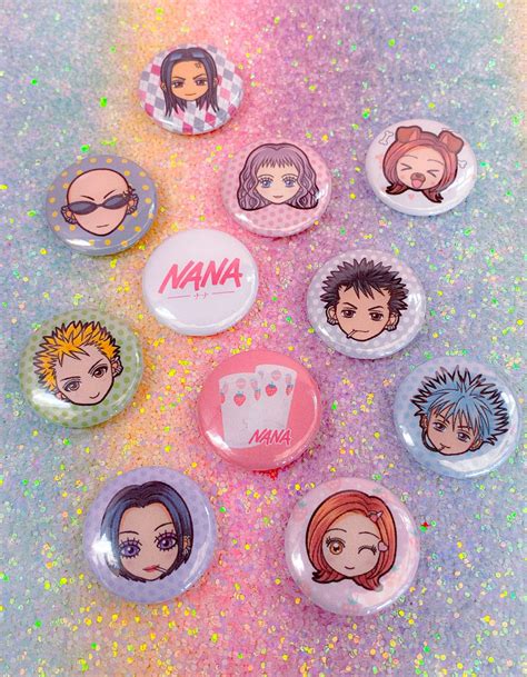 Nana Button Pin Set Of Blast Badge Pins Trapnest Pins Nana Anime Pins Cute Kawaii