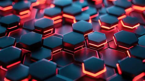A Stunning Abstract Texture Featuring Glowing Hexagonal Shapes In A Futuristic Design Perfect