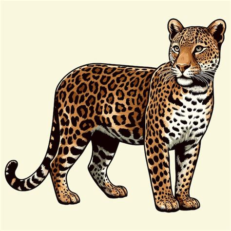 Premium Vector Cute Leopard Vector Cartoon Illustration