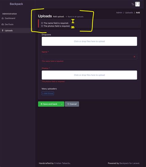 V6 Bug Padding Not Correctly On Crud Errors · Issue 63 · Laravel