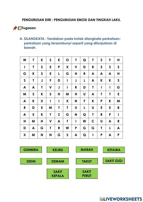Pengurusan Emos… Free Interactive Worksheets 3293003