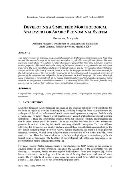 Lecture Notes Finite State Automata For Nlp Pdf