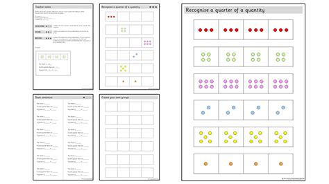 Recognise A Quarter Of A Quantity Practical Primary Stars Education