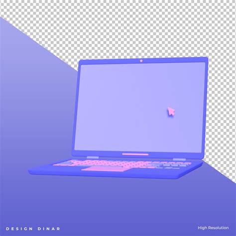 Premium Psd Laptop In 3d Blender For Graphic Asset Web Or App Presentation Or Orther