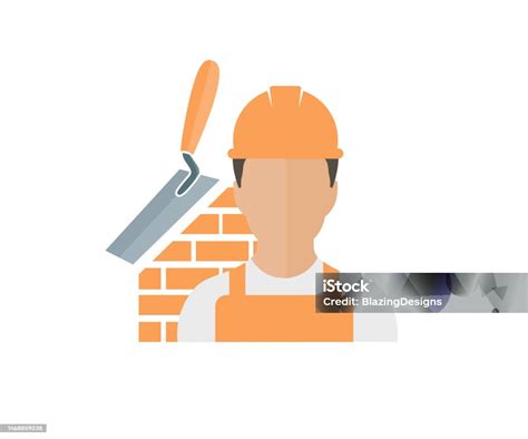 열심히 일하는 전문 미장 노동자 남자 사람 프로필 아바타 기호 남성 사람 아이콘 남성 전문 미장 노동자 벡터 디자인과 삽화 건설 현장에 대한 스톡 벡터 아트 및 기타 이미지