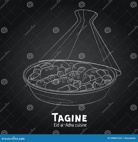 Tagine With Chicken Meat And Vegetables Icon Cartoon Vector