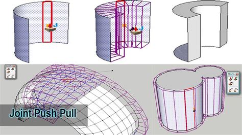 Sketchup Extrude Curve Face With Joint Push Pull Youtube