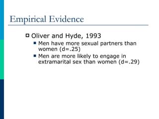 Sex Differences In Relationships PPT