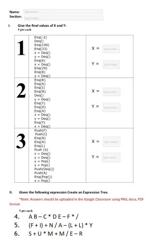 quiz dsa interactive worksheet edform