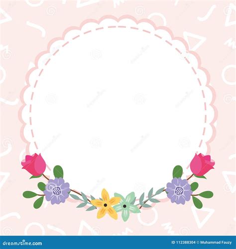 Cute Frame Border With Ornament Stock Vector Illustration Of Simple Invitation 112388304