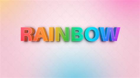 3d Rainbow Text Effect Graphics Motion Array