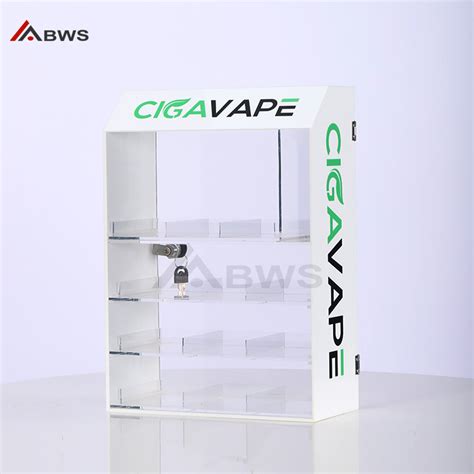 Fascinating 4 Layer Vape Display Case Made In Acrylic With Lock