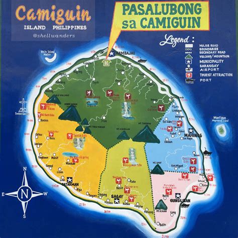 Camiguin Map Shellwanders