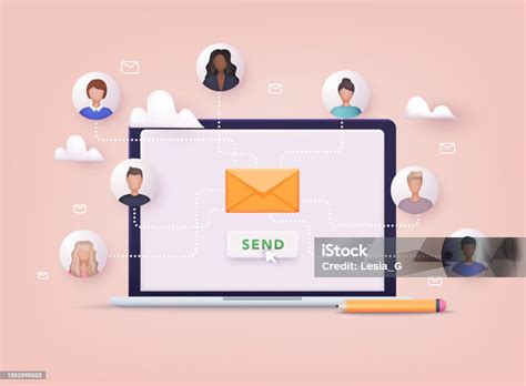 실행 이메일 캠페인 이메일 광고 직접 디지털 마케팅 3d 벡터 일러스트레이션 입체 이미지에 대한 스톡 벡터 아트 및 기타 이미지 입체 이미지 3차원 형태 전자메일