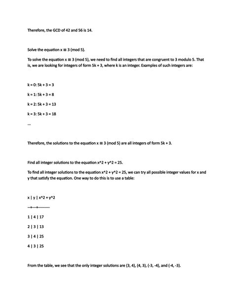 SOLUTION Number Theory Problems And Solutions Studypool