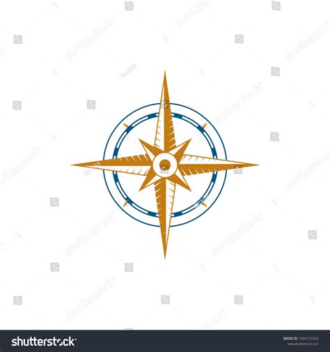 Vintage Compass Logo Design Template Stock Vector Royalty Free