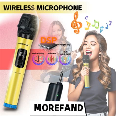 Jual Microphone Wireless Mikrofon Mic Wireless Tanpa Kabel Frekuensi Uhf Mic Karaoke Uhf Double